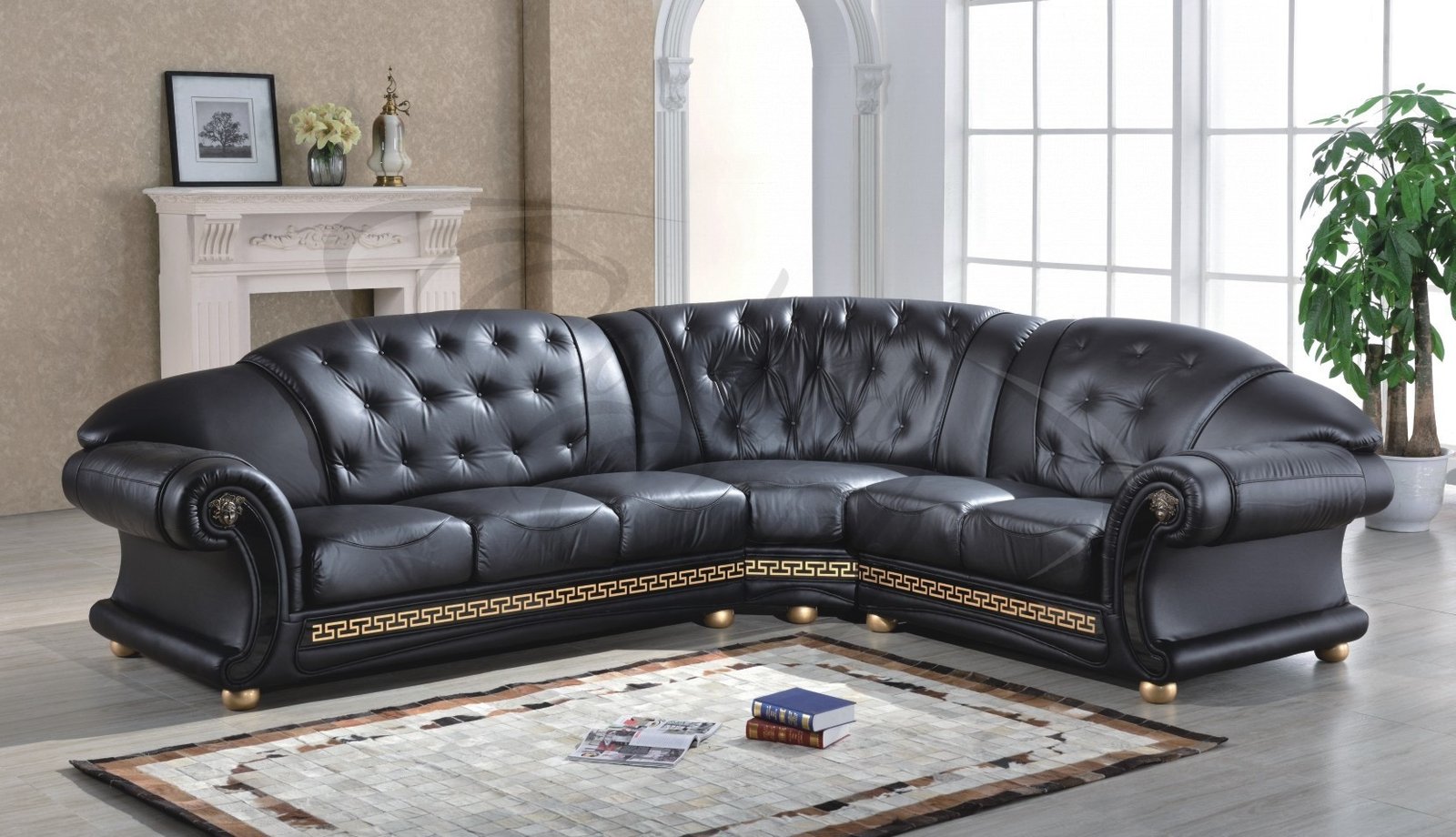 Medusa Classic Italian Leather Sofa Suite - Sofa on Your Choice
